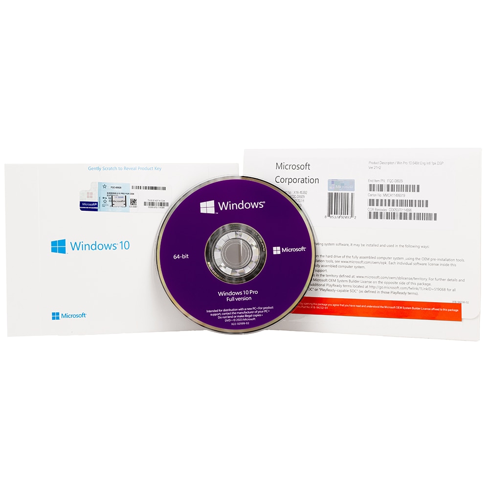 Microsoft Windows 10 Pro, 64 bit, Multilanguage, 1PK, DSP OEI DVD, ver ...