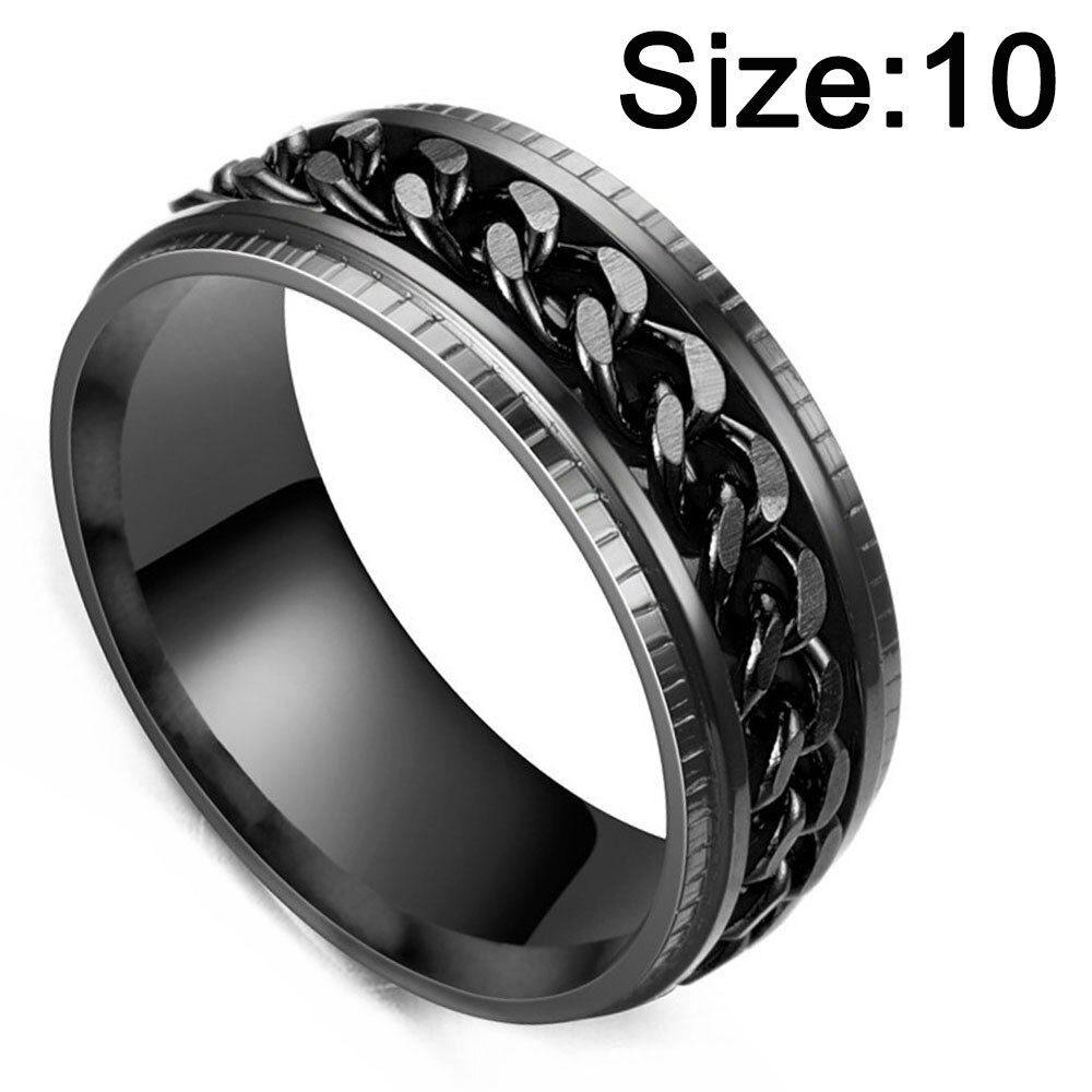 Inel pentru barbati, Cozevdnt, Inox, Negru, Marimea 10 - eMAG.ro