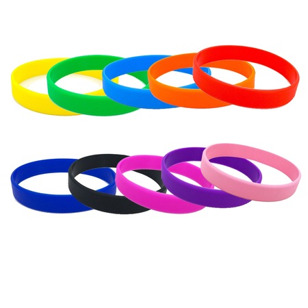 Set 100 bratari, longziming, Silicon, Multicolor - eMAG.ro