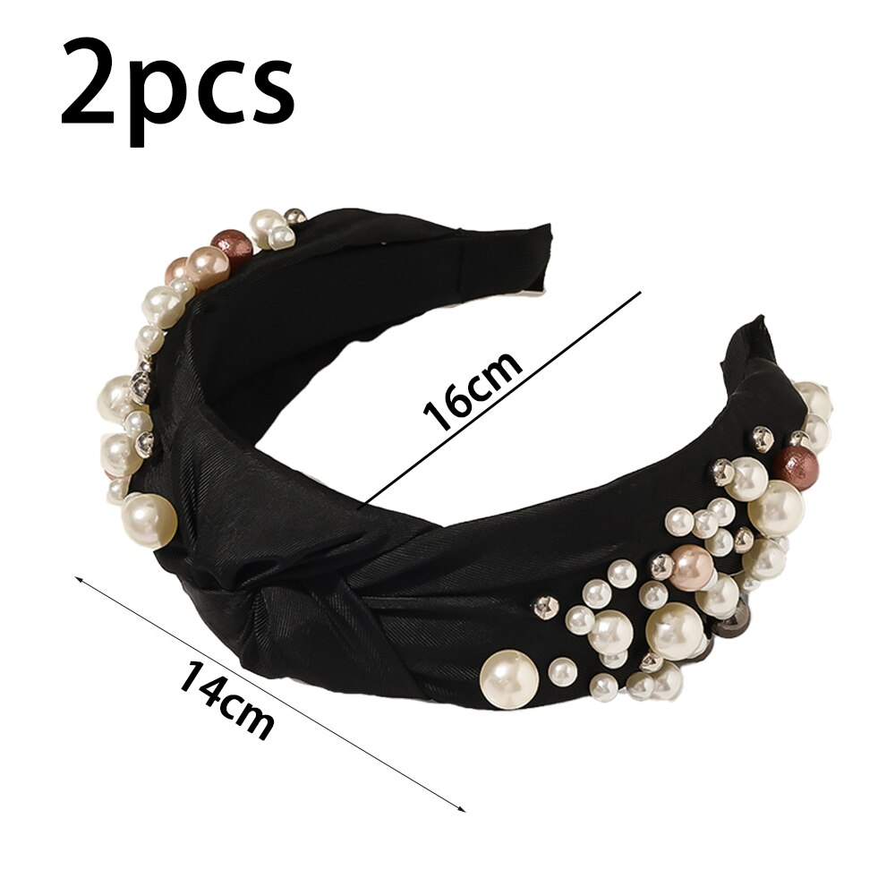 Set 2 bentite par, Cozevdnt, Cu perle, Negru/Gri - eMAG.ro