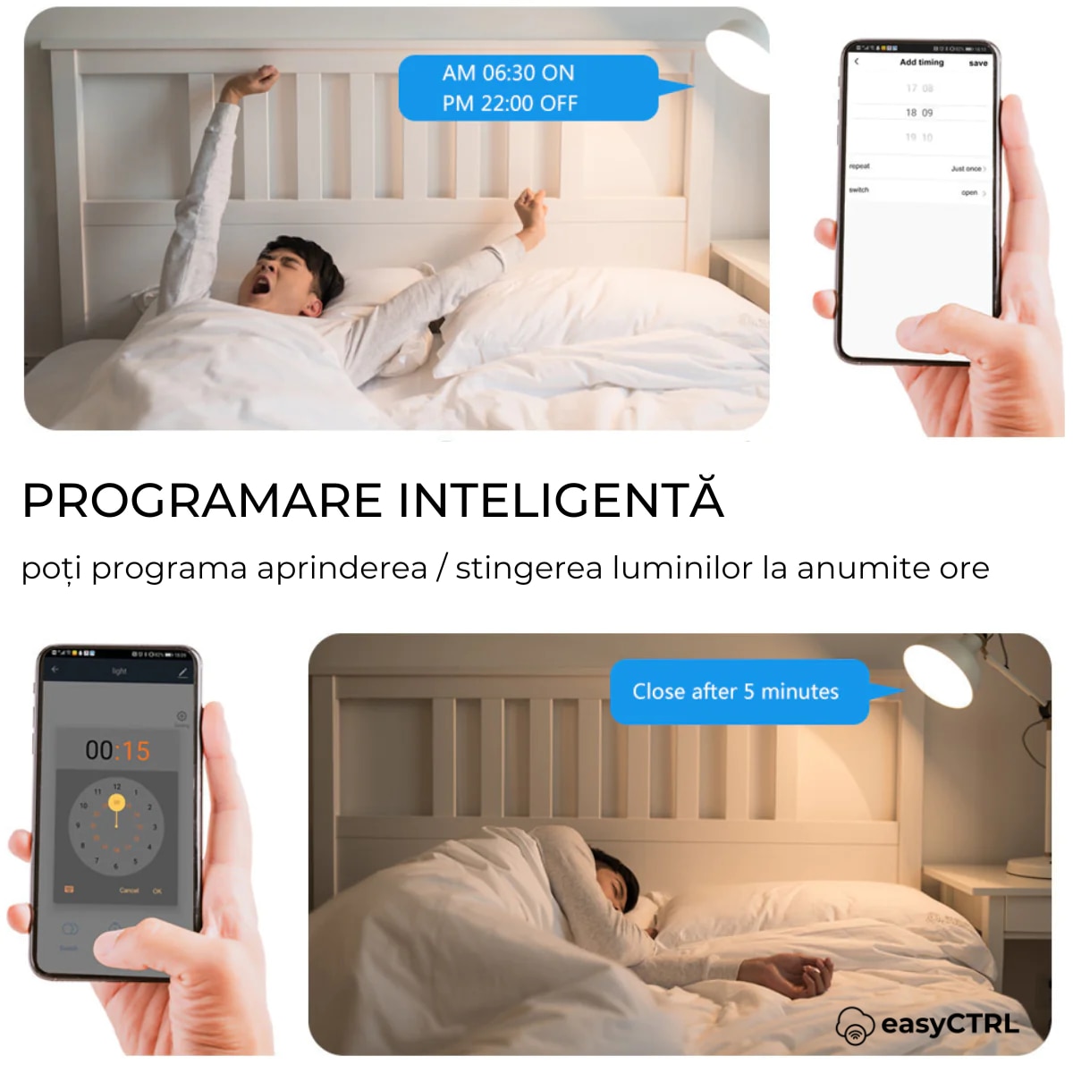 Intrerupator inteligent cu touch, Wi-Fi, fara Nul, Control vocal, Smart ...