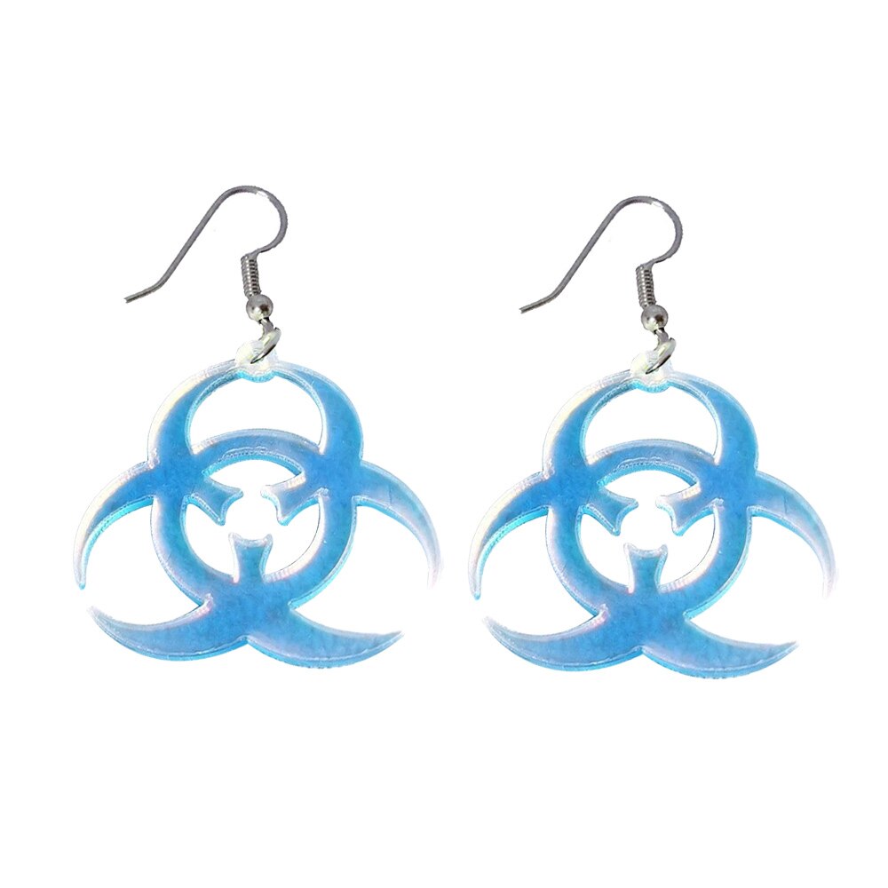 Cercei simbol radioactiv, Cozevdnt, Acril, Albastru - eMAG.ro