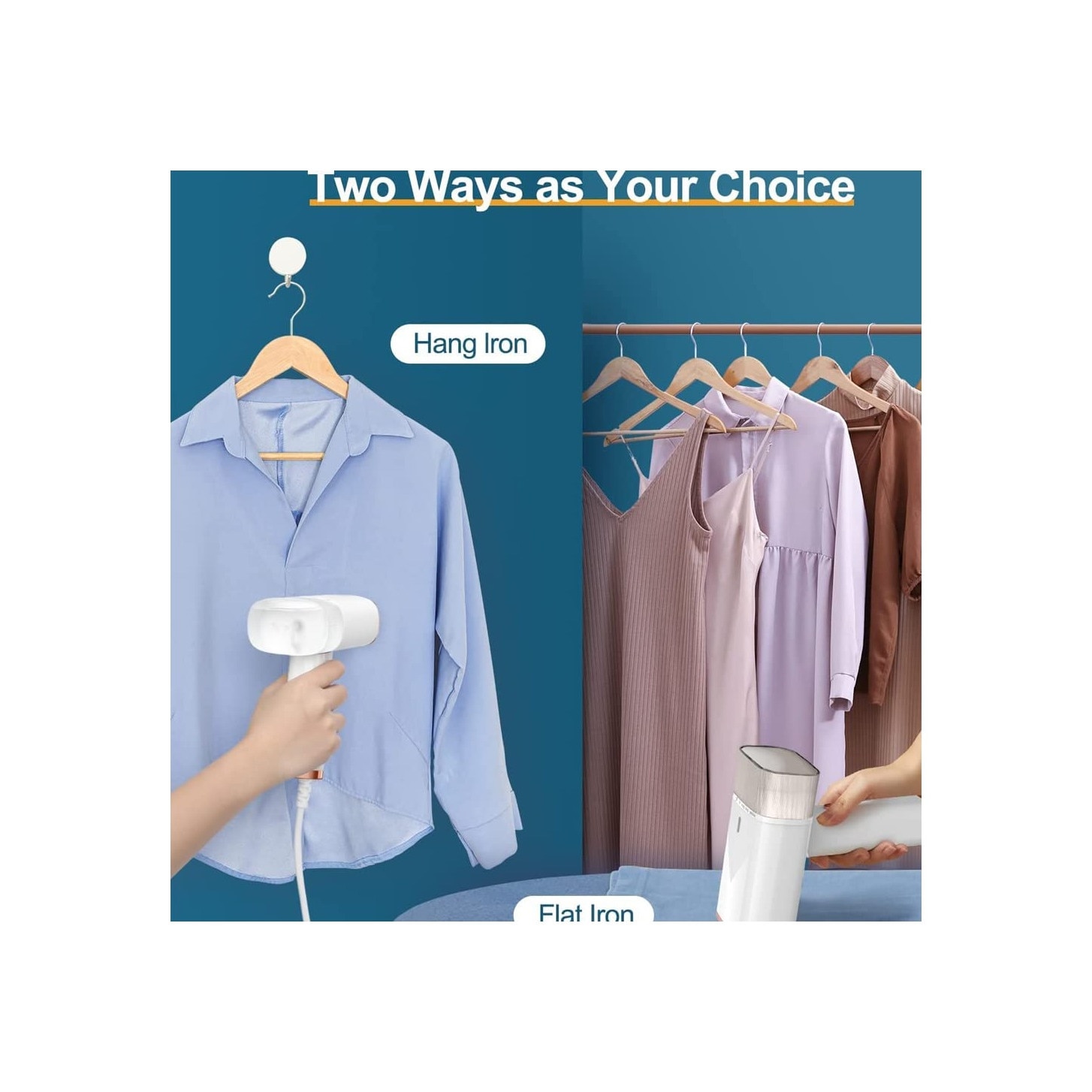 Уред за вертикално гладене WALALLA, 1200W, Бяла - eMAG.bg