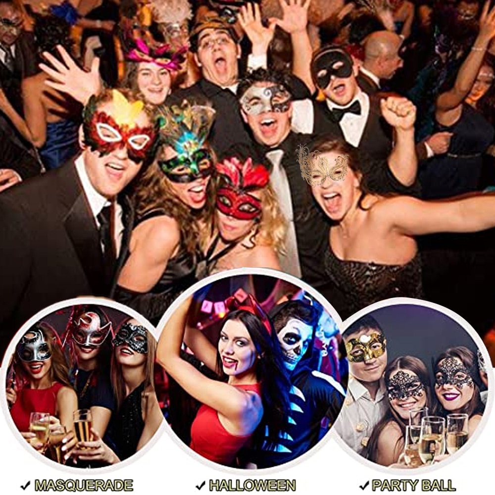 Masca de bal pentru femei, Cozevdnt, Auriu - eMAG.ro