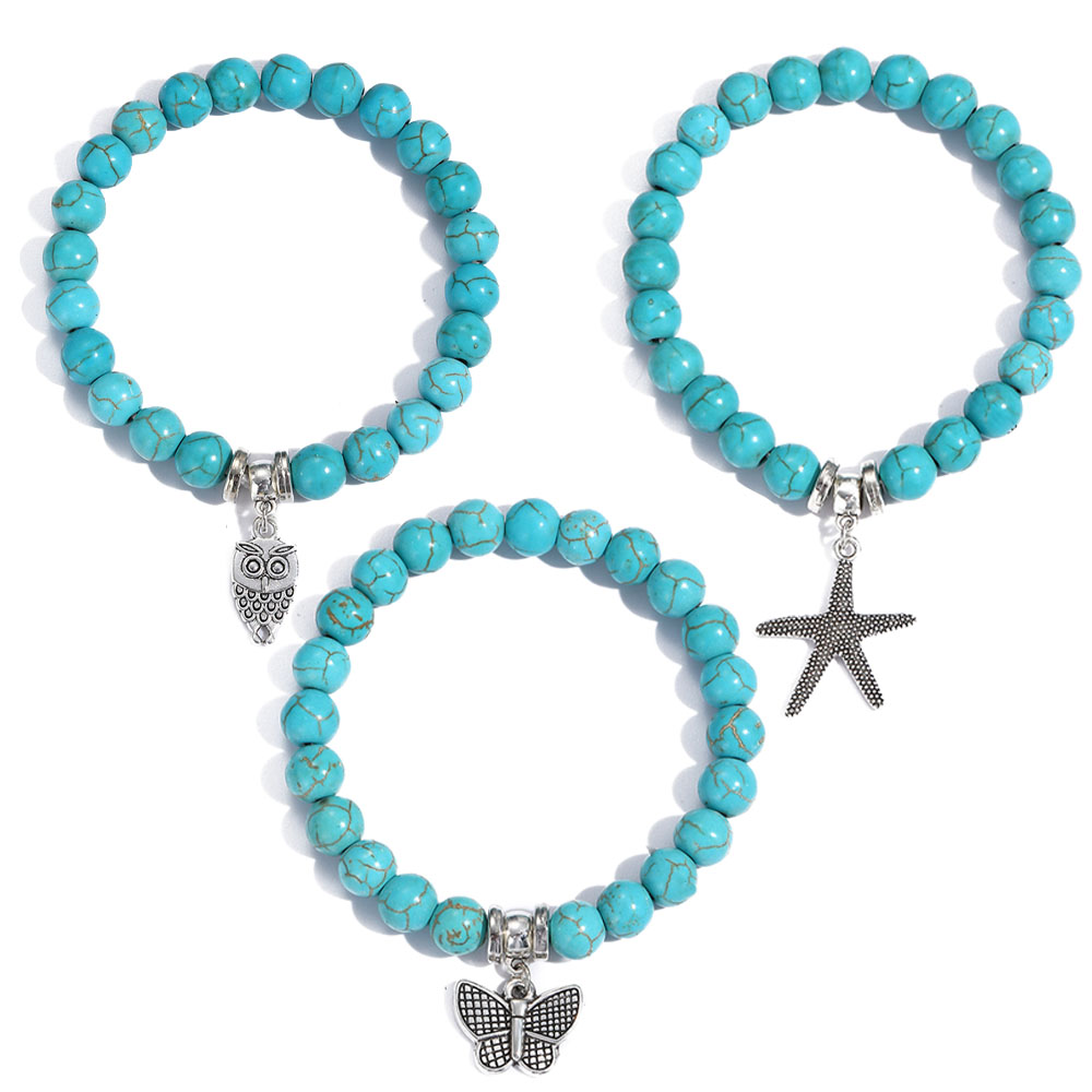 Set 3 bratari dama, Cozevdnt, 17 cm, Albastru - eMAG.ro