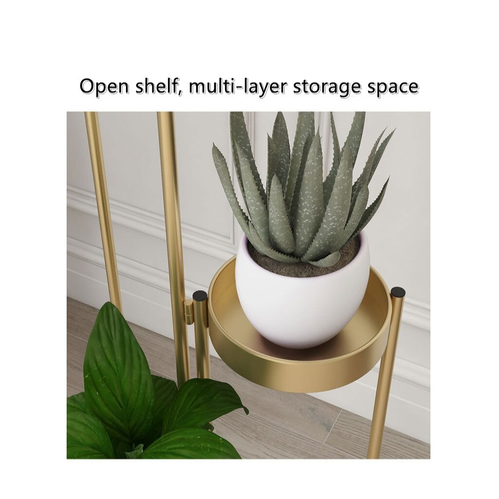 Поставка за саксия, WALALLA, метал, 80 см, злато - eMAG.bg