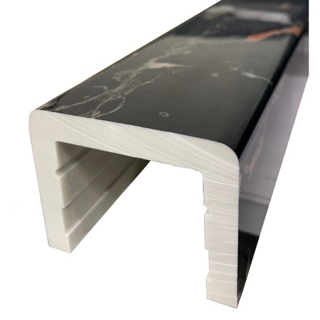 Prag compozit pentru cabina de dus, (1500x60x50mm), negru marmorat ...