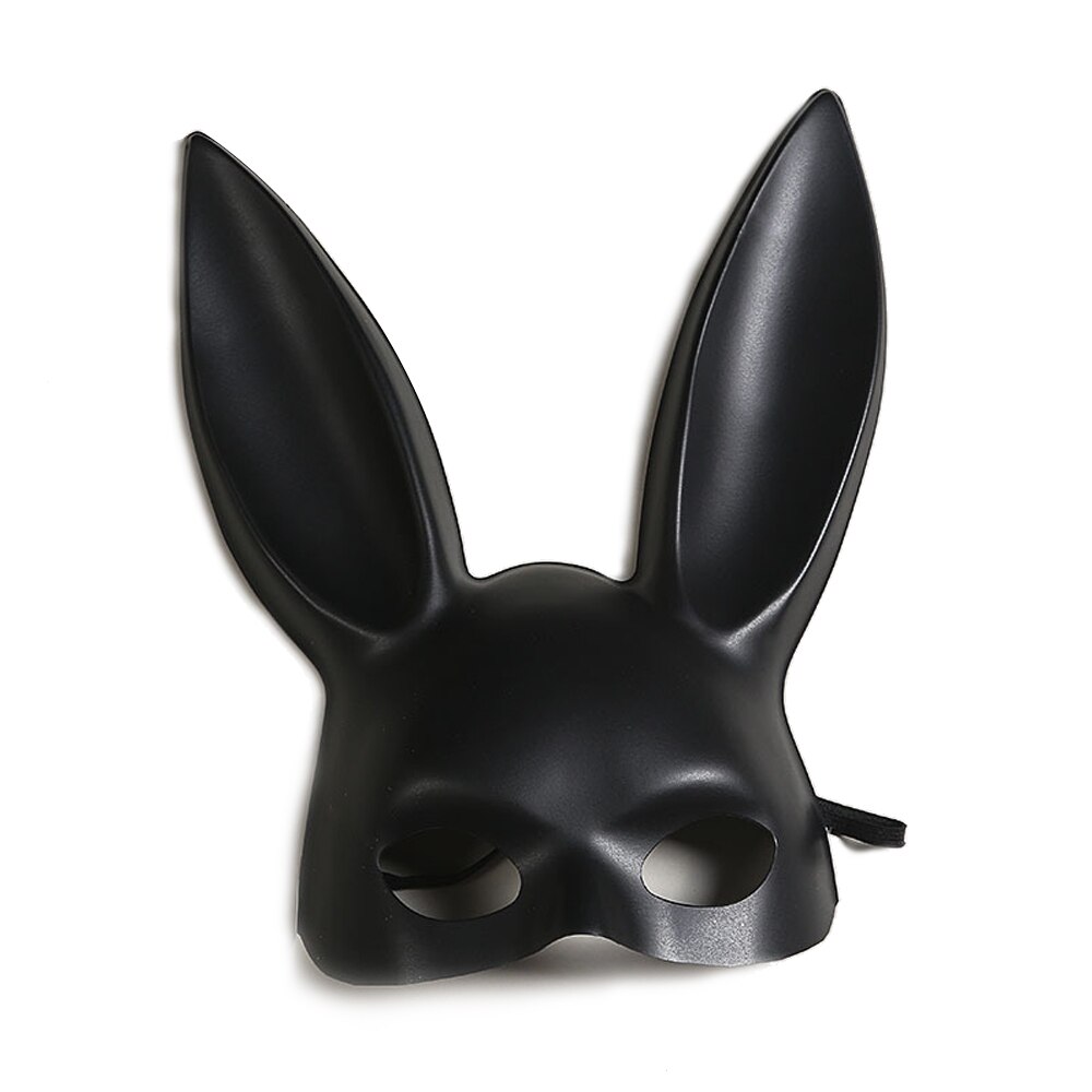 Masca de iepuras, PVC, 18 x 38 cm, Negru - eMAG.ro