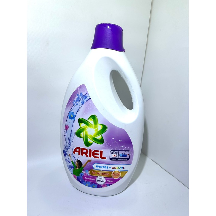 Detergent de rufe, Ariel, lichid White+Colors 3D Actives Touch Of Lenor ...