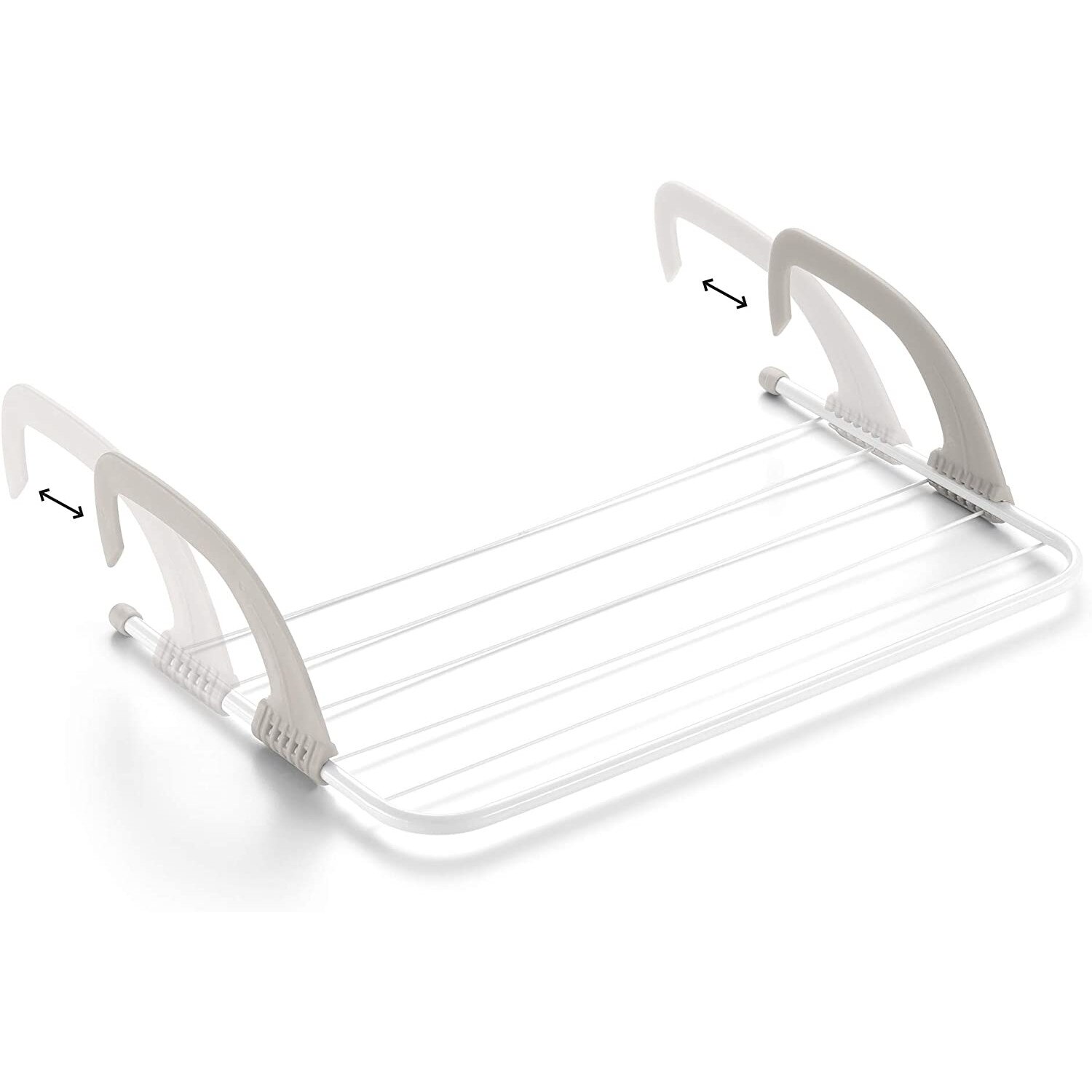 Uscator rufe pentru balcon/ calorifer, metal, gri, 54, 5x35x13, 5 cm ...