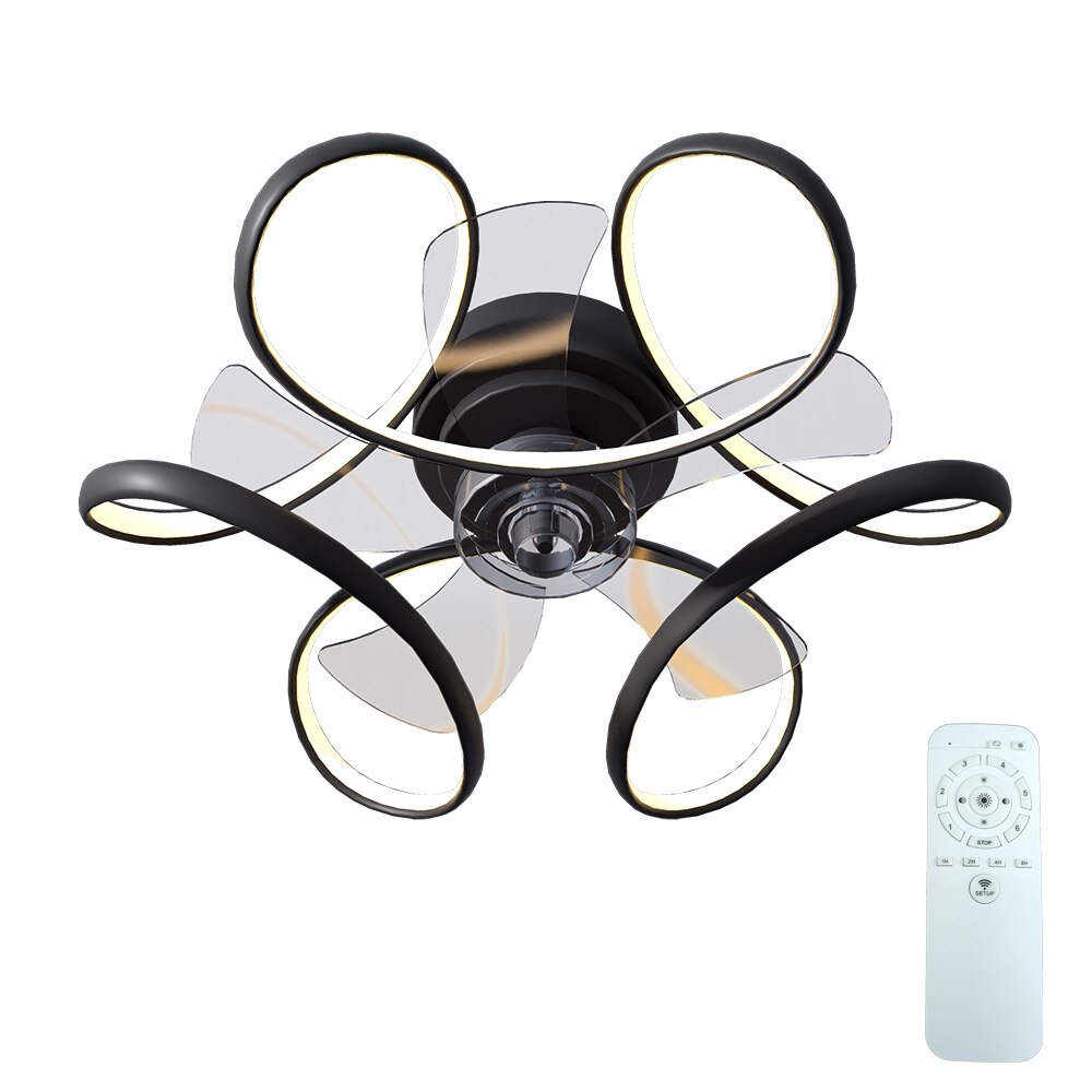Ventilator tavan, LED, Cu telecomanda, Clasa F, Negru - eMAG.ro