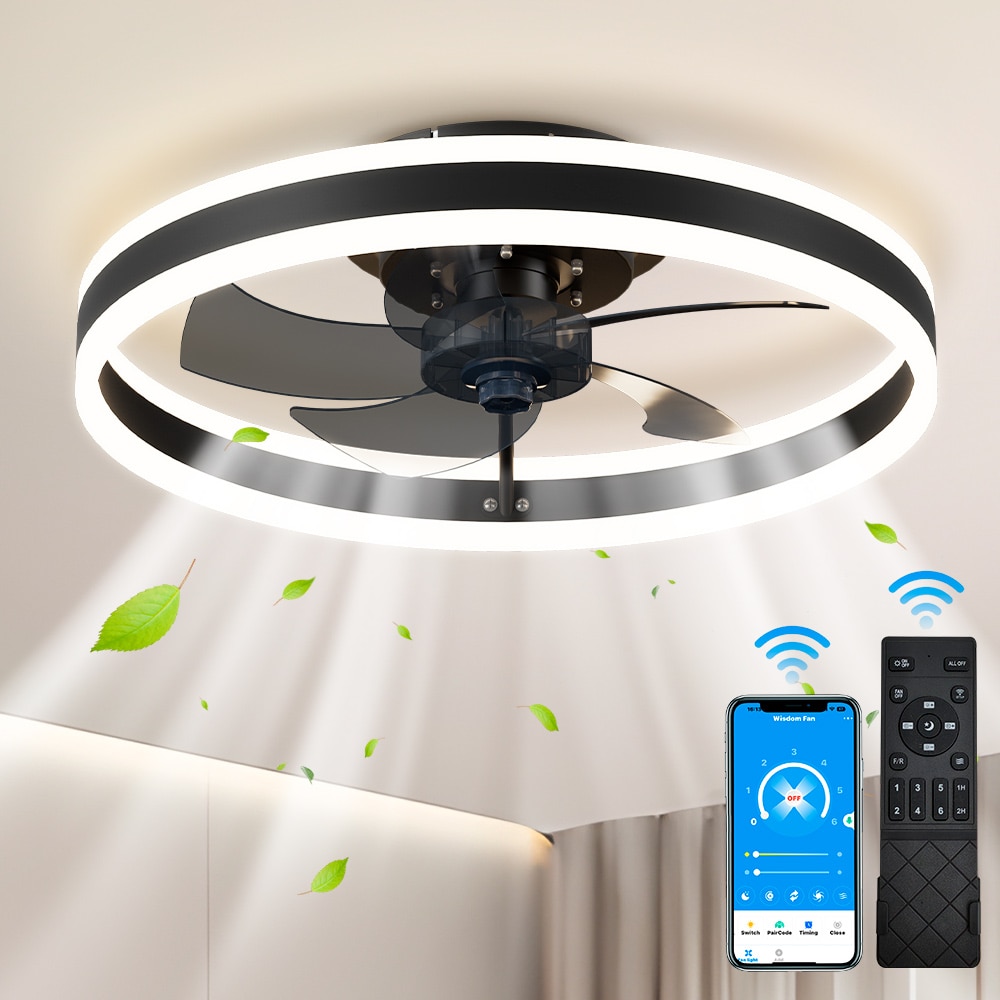 Ventilator tavan, LED, Cu telecomanda, Negru - eMAG.ro