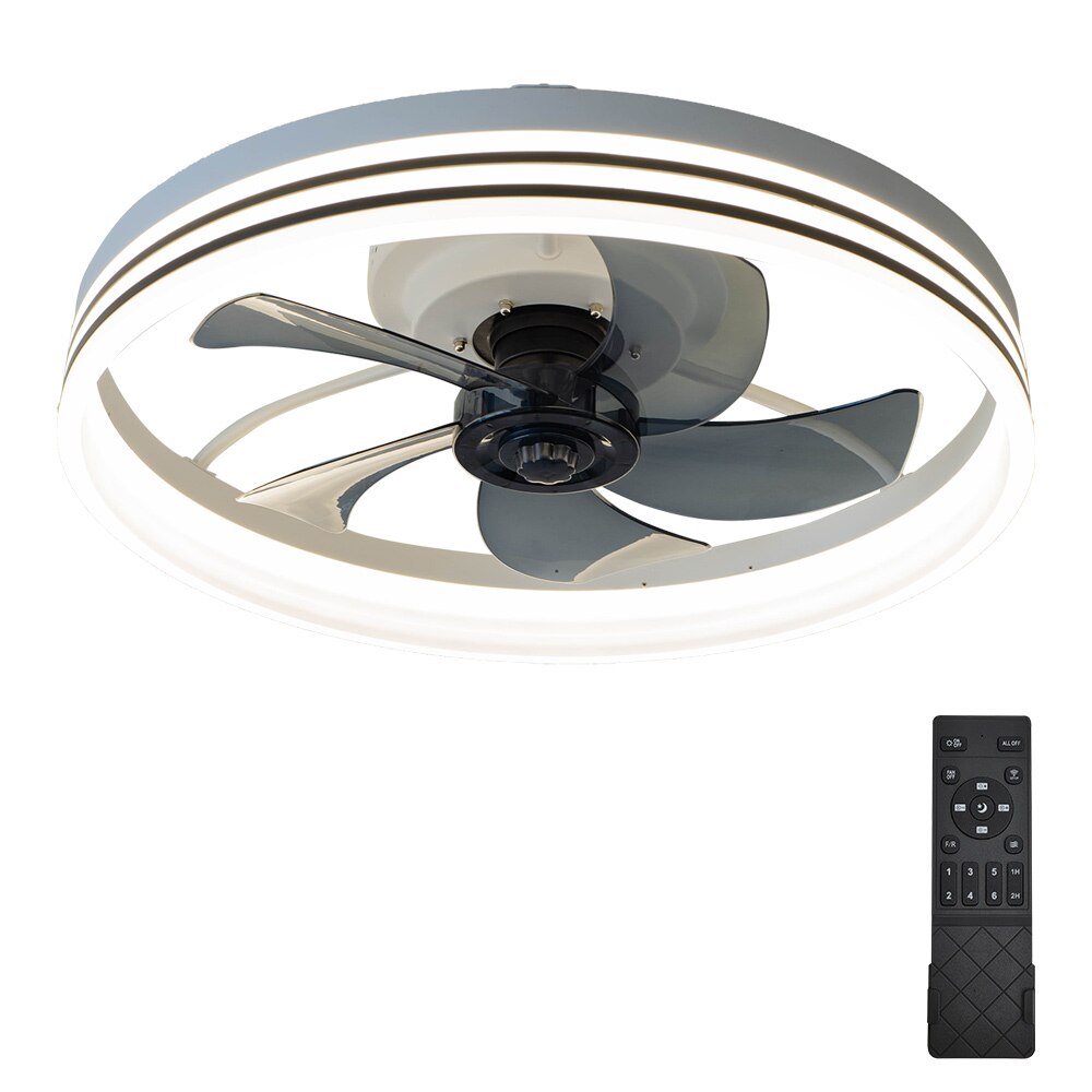 Ventilator de tavan, Lumina, Cu telecomanda, Alb - eMAG.ro