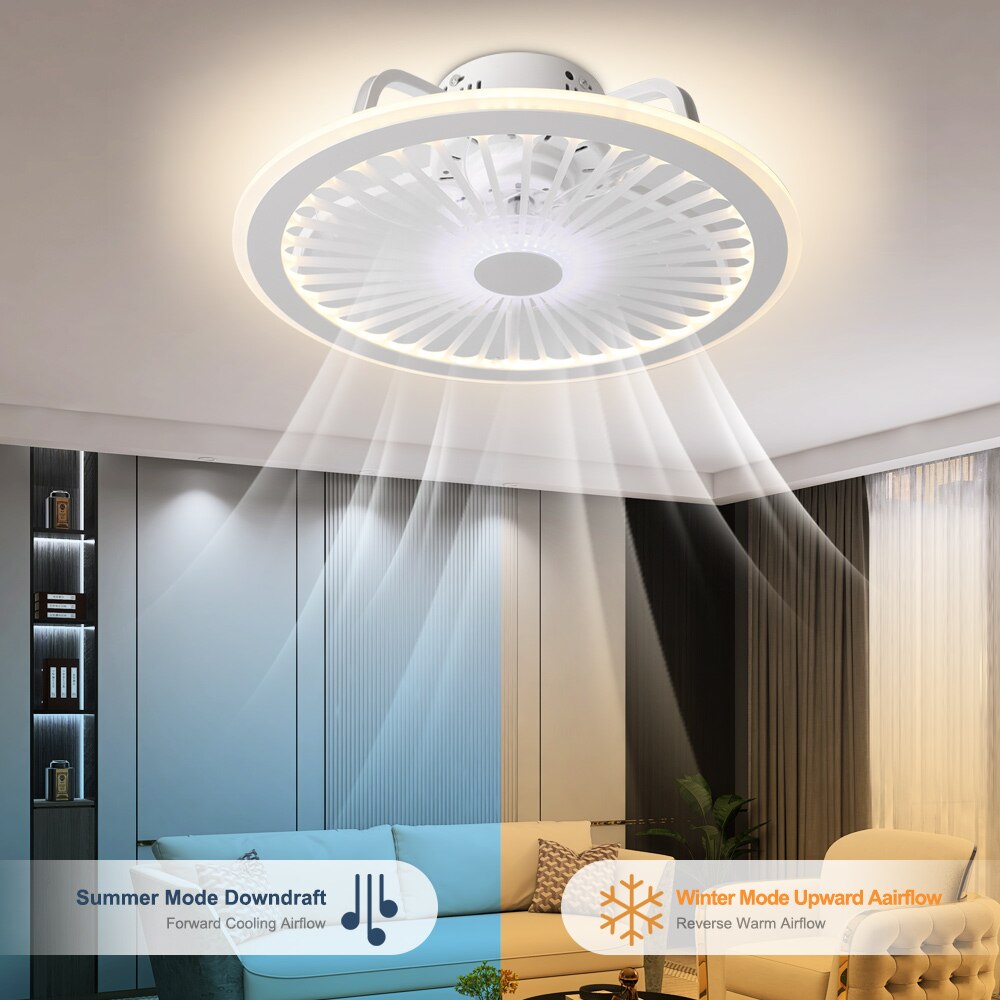 Ventilator de tavan, LED, Cu telecomanda, Alb - eMAG.ro