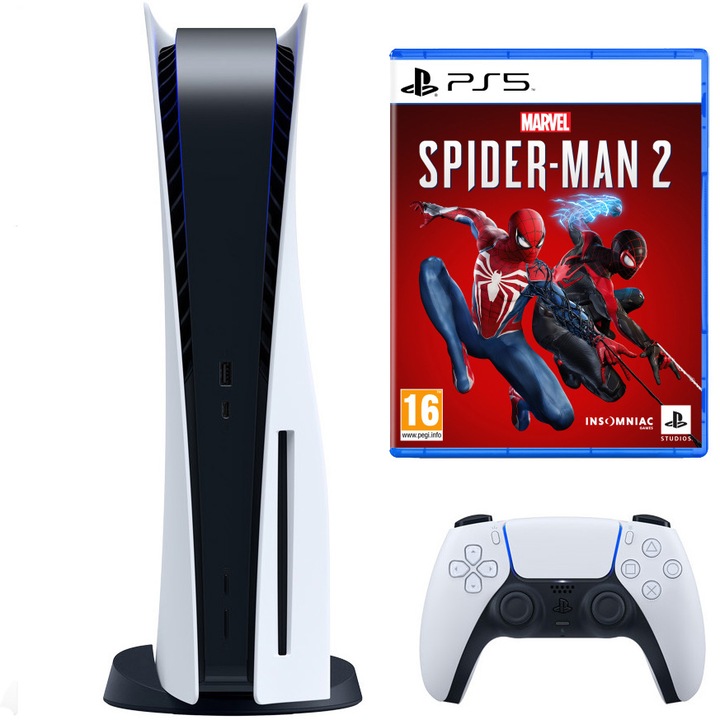 Consola PlayStation 5 (PS5) 825GB, C-Chassis + Joc PS5 Marvel’s Spider ...