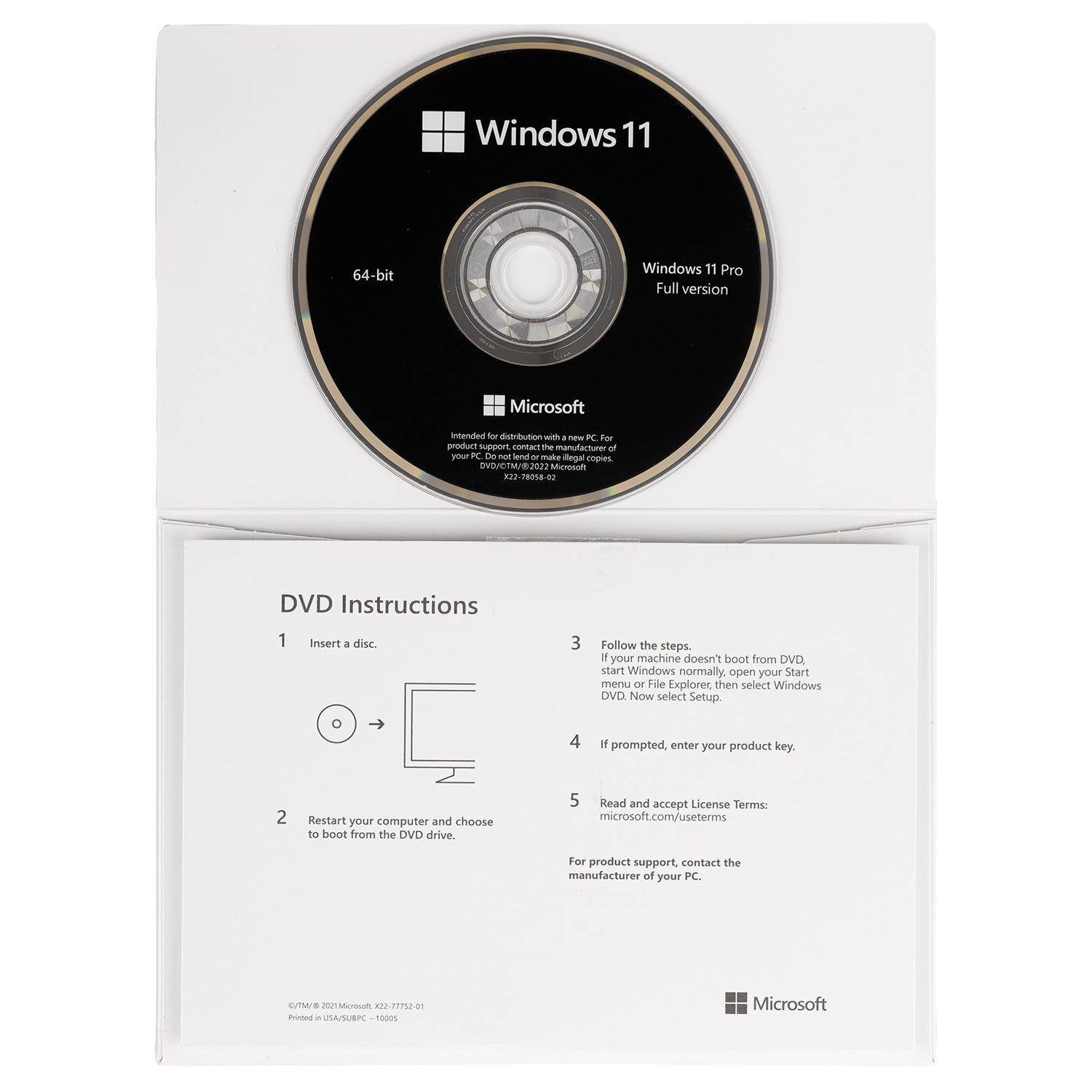 Microsoft Windows 11 Pro, 64 bit, Multilanguage, 1PK, DSP OEI DVD, ver ...