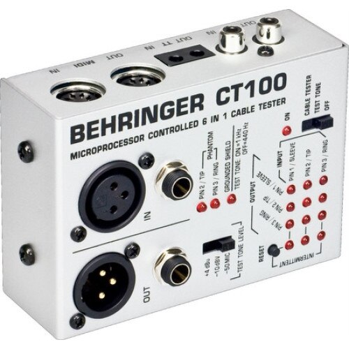 Behringer kábeltesztelő, XLR, 1/4", 1/8", CT100 - eMAG.hu