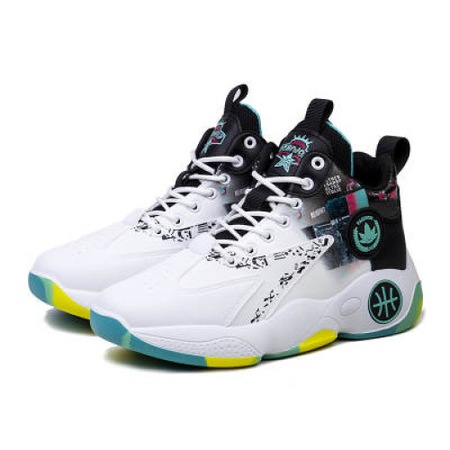 Pantofi sport pentru baschet MBrands, alb cu verde - 39 - eMAG.ro