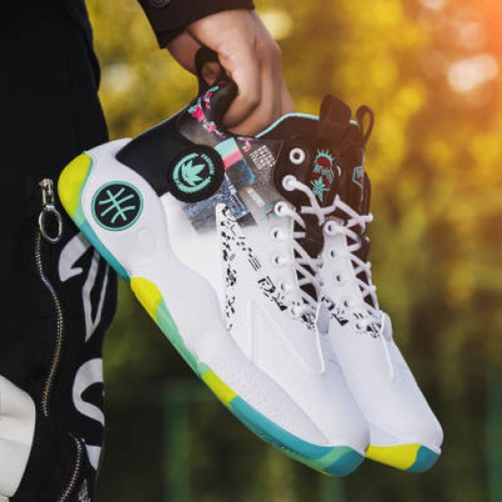 Pantofi sport pentru baschet MBrands, alb cu verde - 39 - eMAG.ro