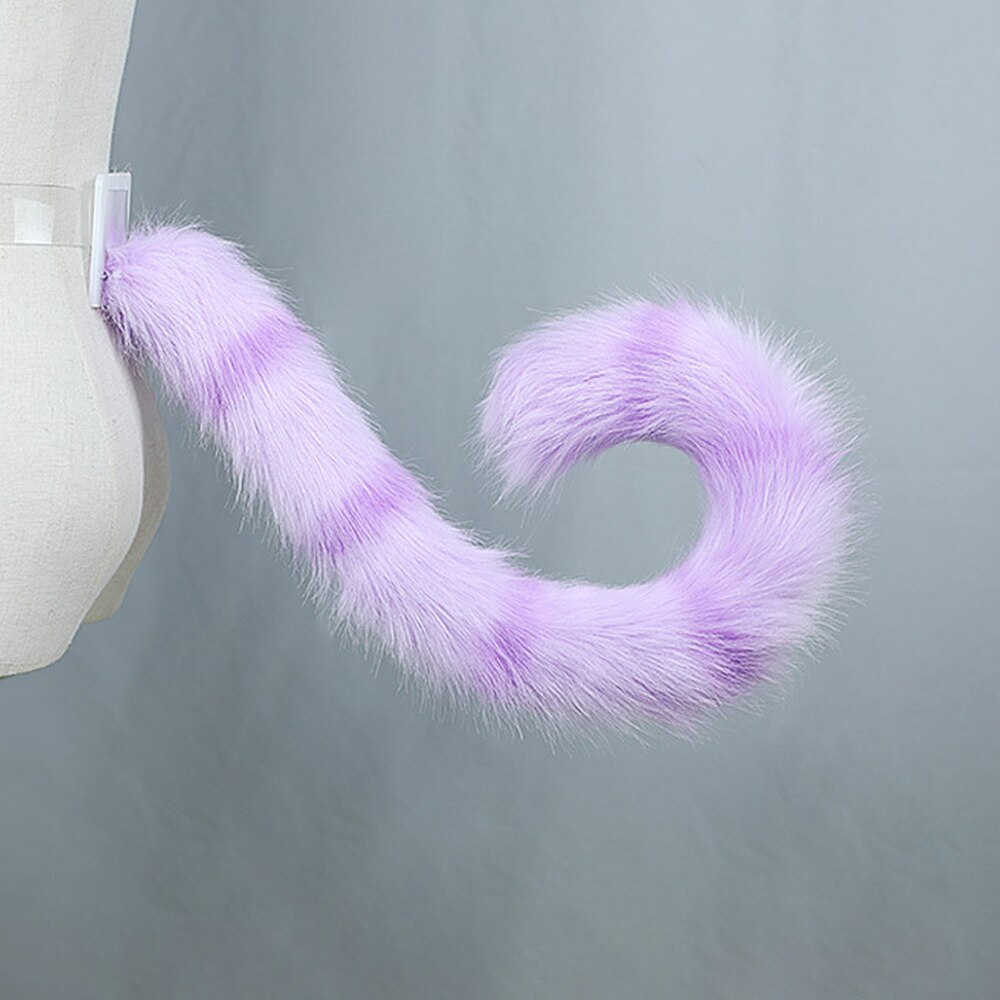 Coada de pisica Cozevdnt, Faux Fur, reglabila, mov, 80cm - eMAG.ro