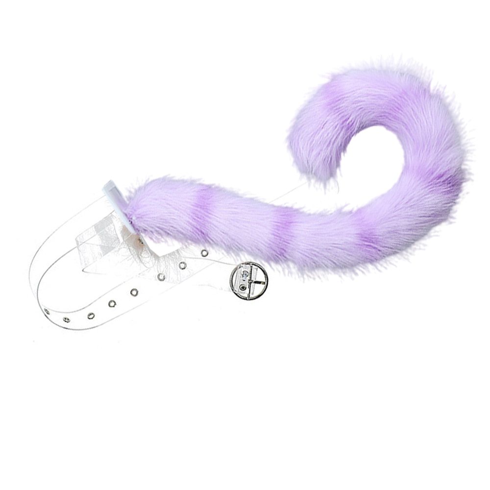 Coada de pisica Cozevdnt, Faux Fur, reglabila, mov, 80cm - eMAG.ro