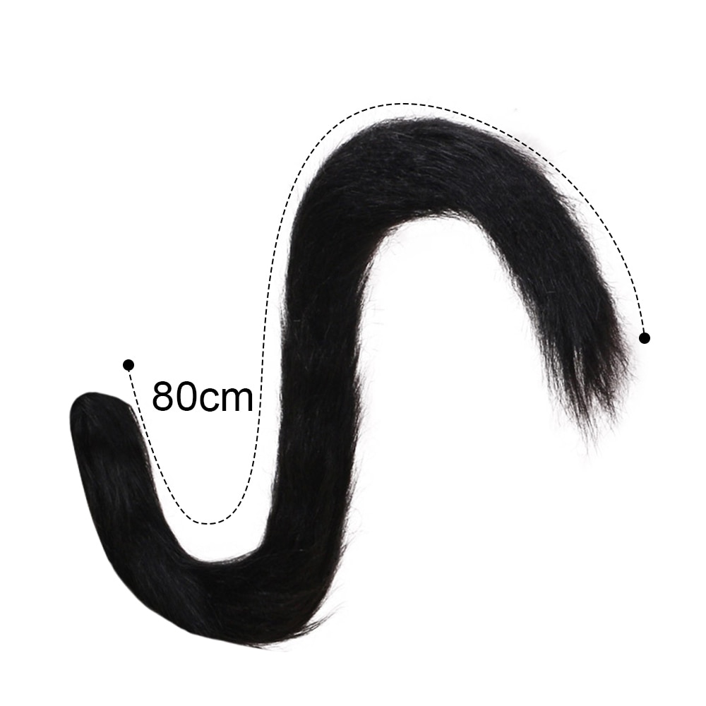 Coada de pisica pentru costum, Cozevdnt, 80 cm, Negru - eMAG.ro