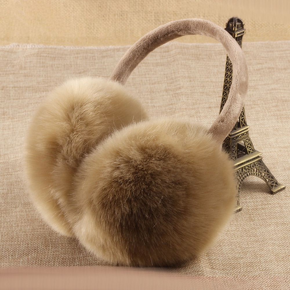 Protectie urechi unisex, Cozevdnt, Blana artificiala, 29-31 cm, Maro ...