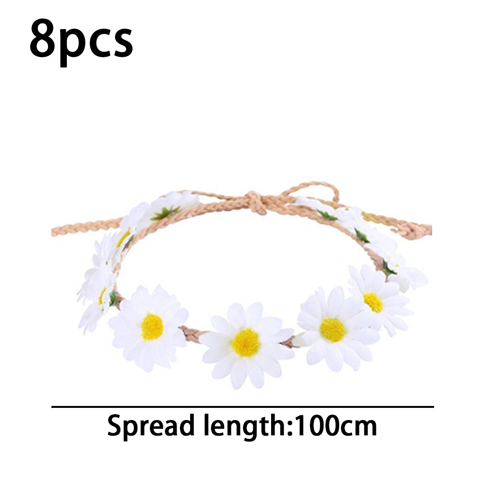 Coronita de par cu flori de floarea-soarelui, Zeaicos, set 8 bucati ...