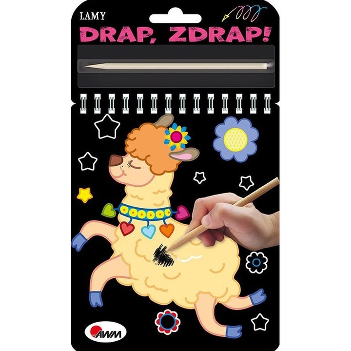 Carte de razuit cu pix, AWM, Limba poloneza, 3-5 ani, 2023, 18 pgini ...