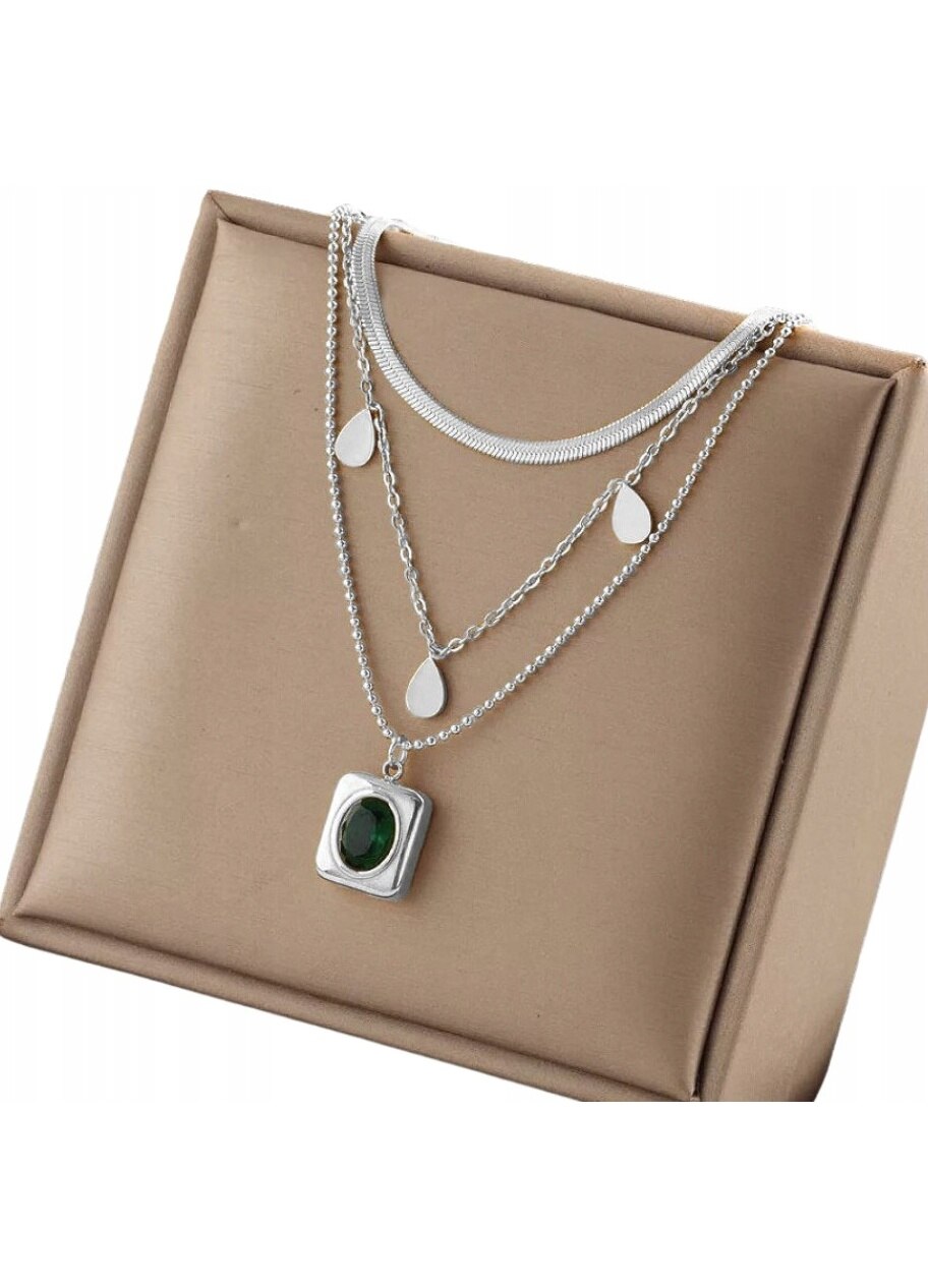 Colier dama, Edibazzar, Inox, Argintiu - eMAG.ro