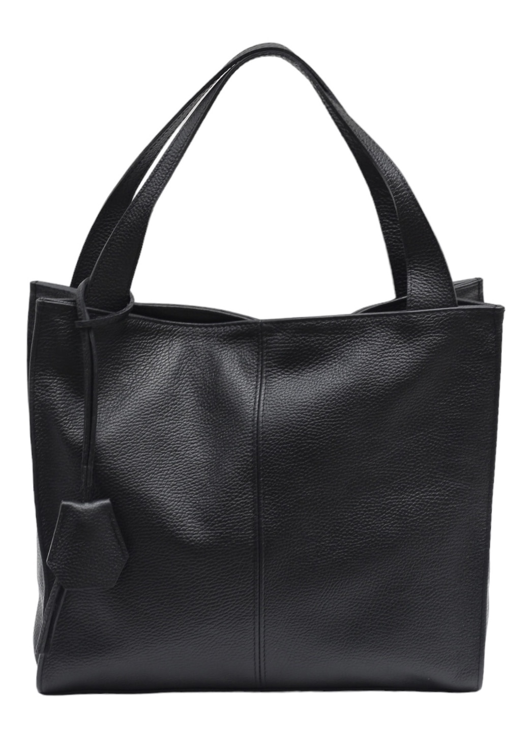 Geanta shopper, Moranti, Piele naturala, Negru - eMAG.ro