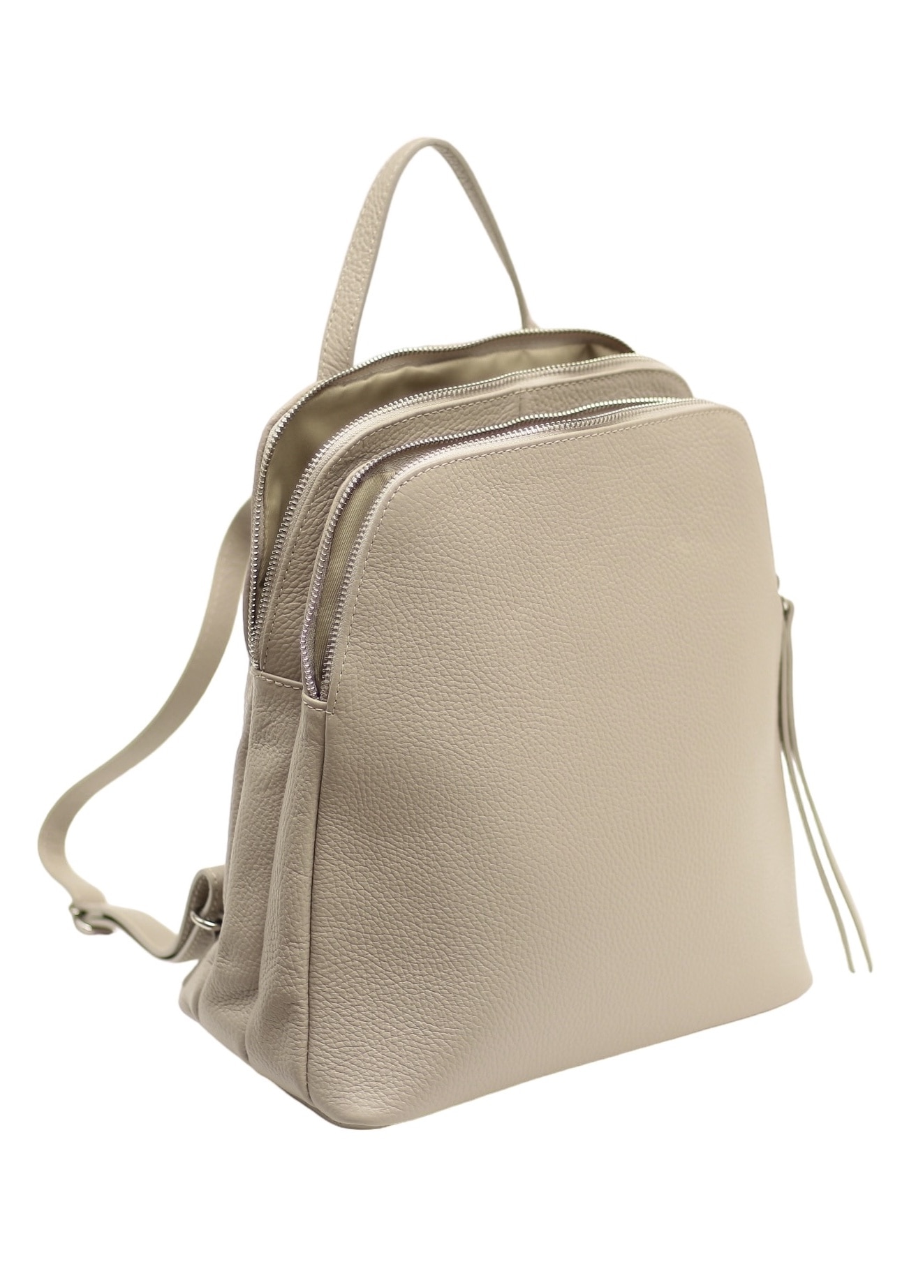 Rucsac dama, Moranti, Piele naturala, Bej - eMAG.ro