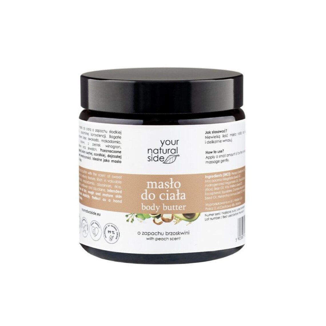 Unt de corp, Your Natural Side, Piersici, 100 ml - eMAG.ro