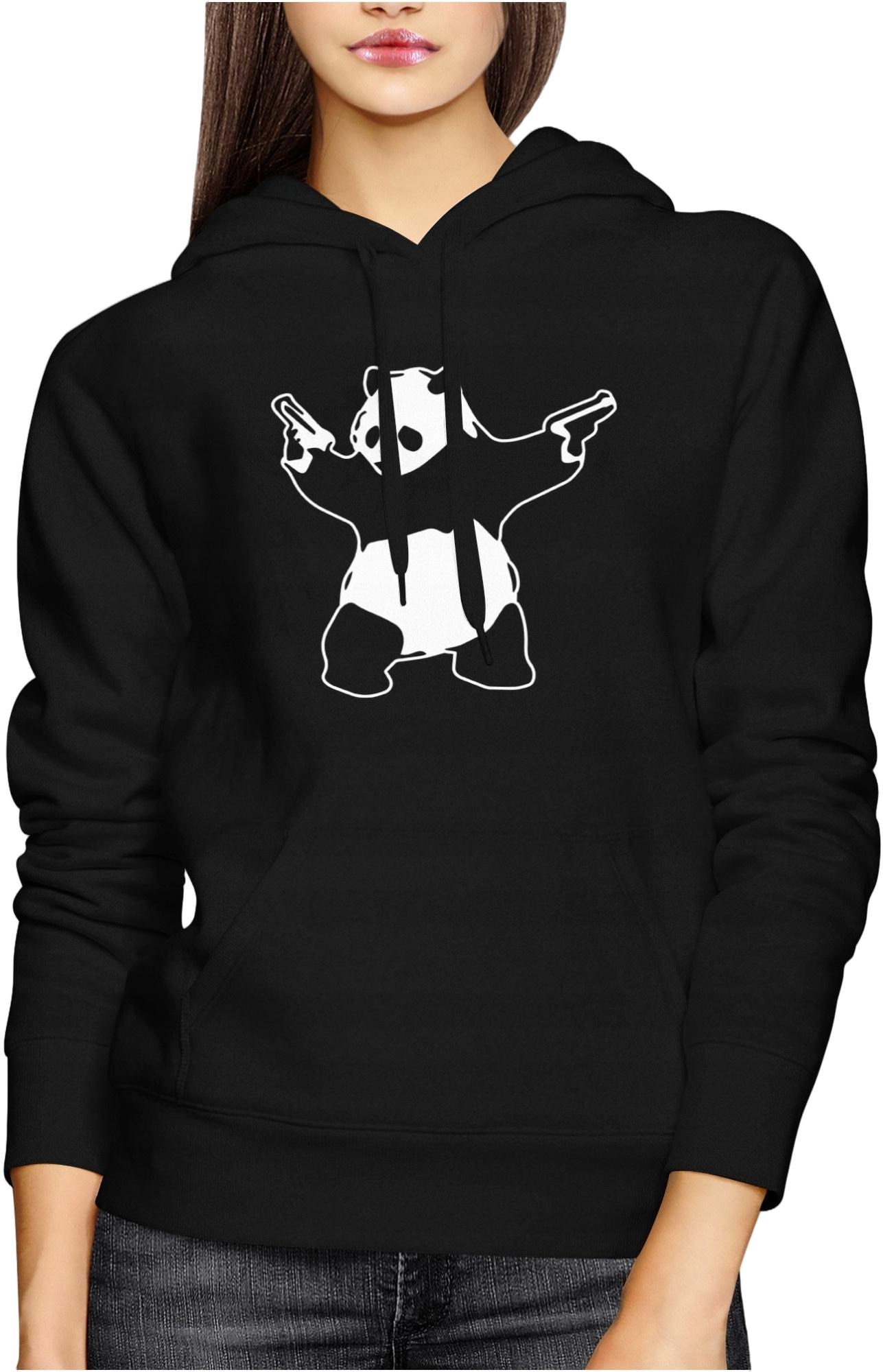 Női pulcsi, JHK, Banksy Panda modell, pamut, fekete, XL - eMAG.hu