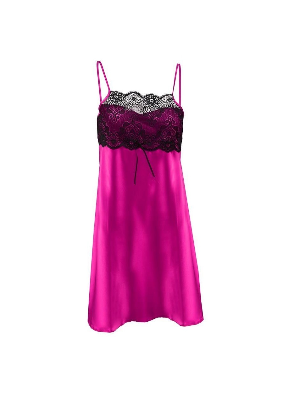 Furou dama, Dkaren, Satin/Dantela, Violet/Negru, S - eMAG.ro