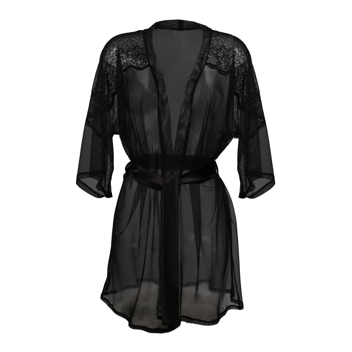 Halat baie, Dkaren, Satin, Negru, M - eMAG.ro