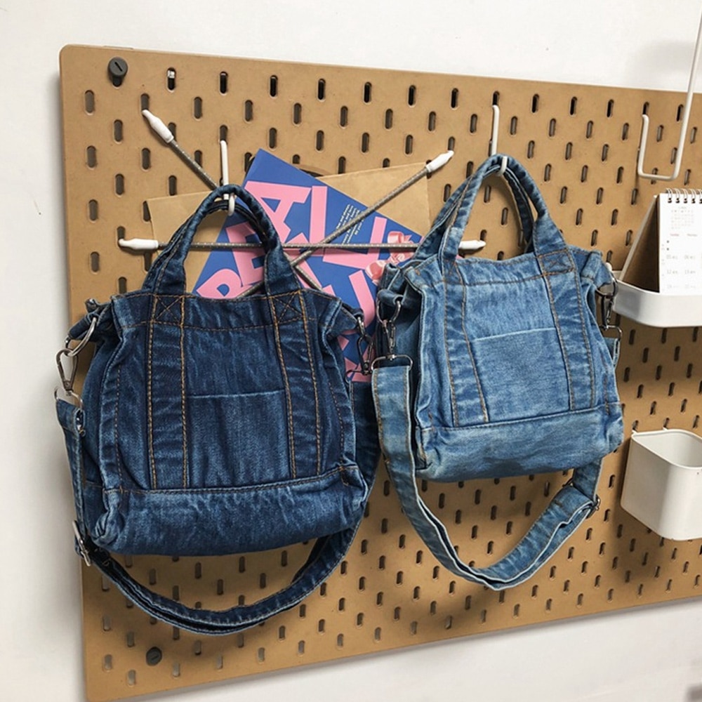 Geanta tote dama, Cozevdnt, Denim, 22 x 10 x 18 cm, Albastru - eMAG.ro