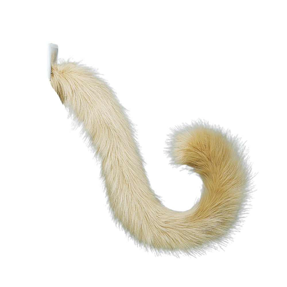 Coada de caine/pisica, Cozevdnt, Blana artificiala, Bej, 80 cm - eMAG.ro