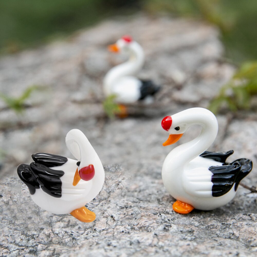 Set 2 figurine, JeiibrZui, Sticla, Model lebada, Multicolor - eMAG.ro