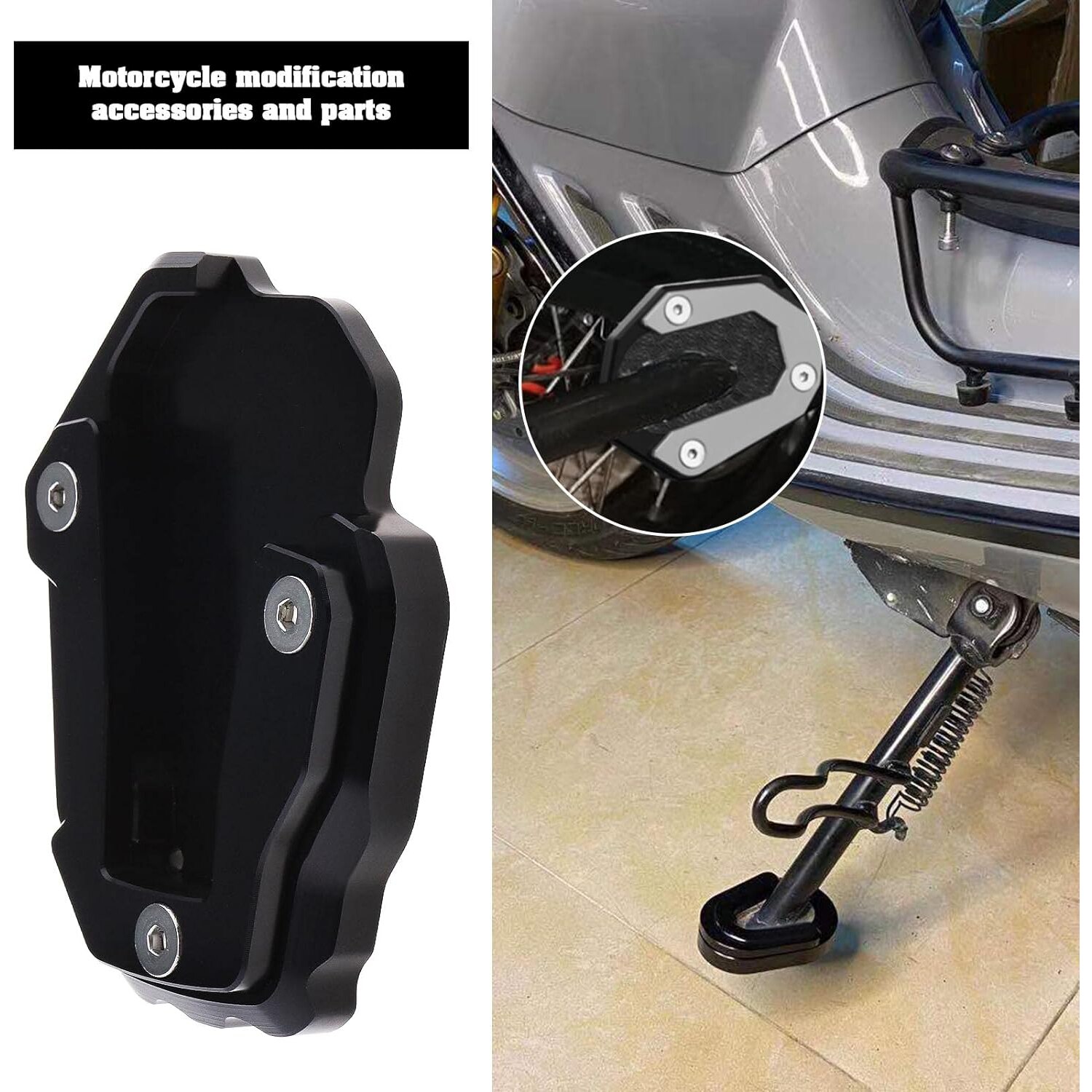 Padde extensie pentru suport lateral pentru motocicleta compatibil cu ...