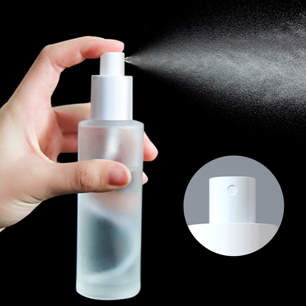 Set 2 recipiente cosmetice, Sticla/Lemn, 50ml, Reutilizabile ...