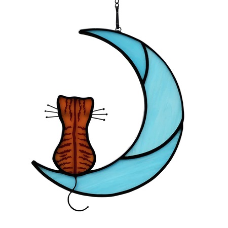 Decoratiune, JeiibrZui, Prinzator de soare, Pisica si Luna, Sticla ...