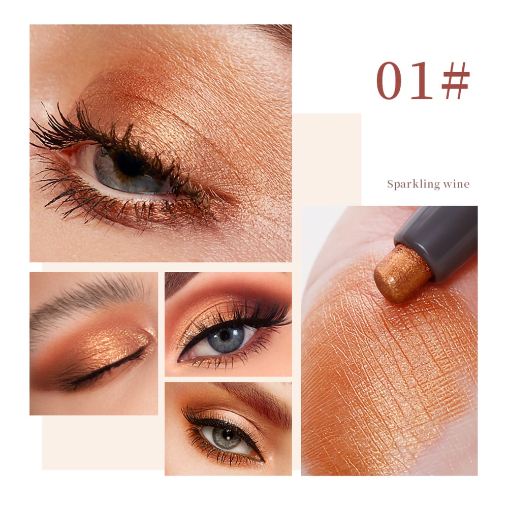 Set 2 farduri de pleoape, Tip stick, Cu pensula, Auriu - eMAG.ro