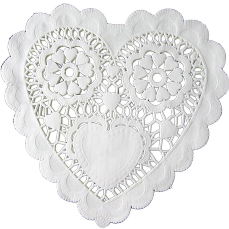 Set 100 naproane, Sunmostar, Hartie, Model inima, Alb - eMAG.ro