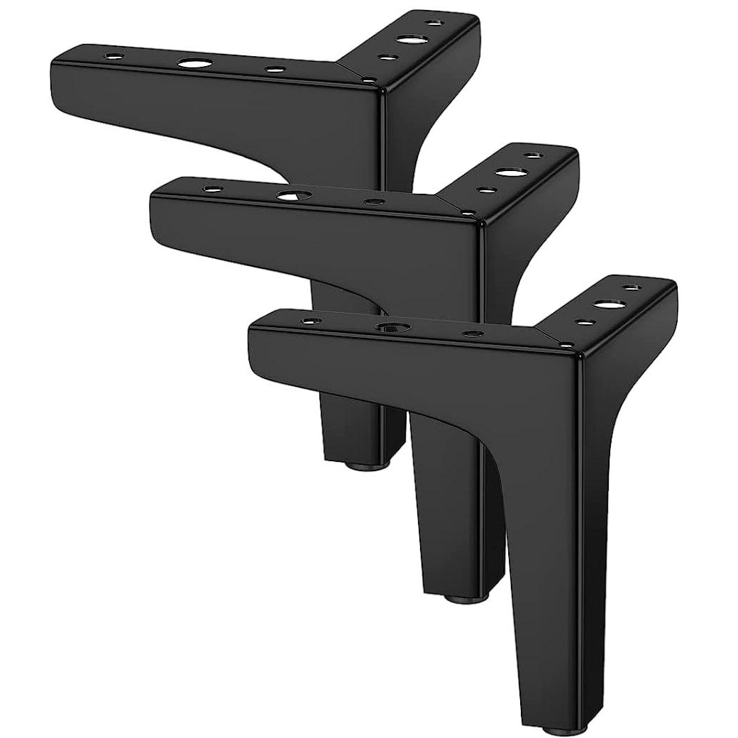 Set de 4 picioare de mobila, Metal, Negru - eMAG.ro