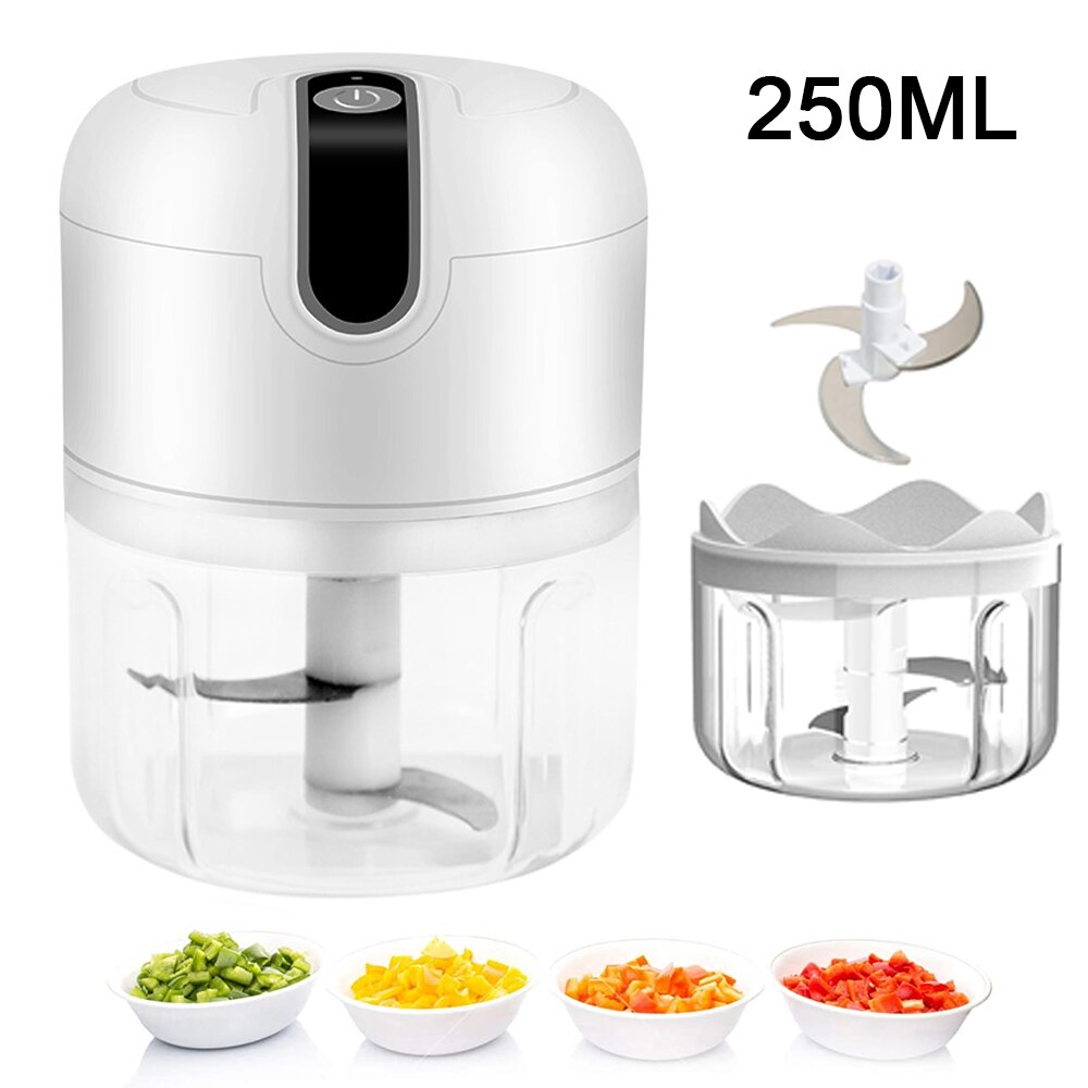 Mini tocator electric, Inox, Alb/Negru, 250 ml - eMAG.ro