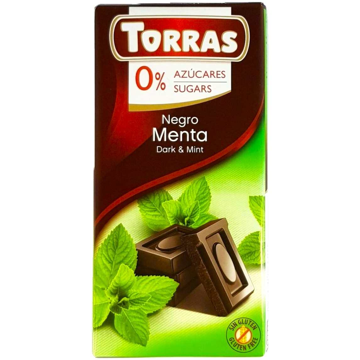 Ciocolata neagra cu 52% cacao si menta, vegana, 0%zahar, fara gluten ...