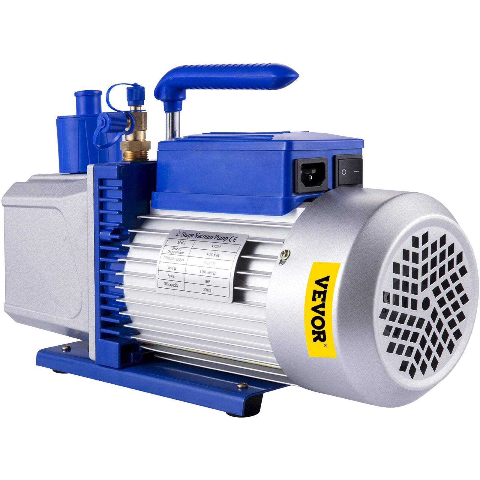 Вакуумна помпа, Vevor, 220V, 800psi, 3CFM, 1440rpm, 5Pa, алуминиева ...