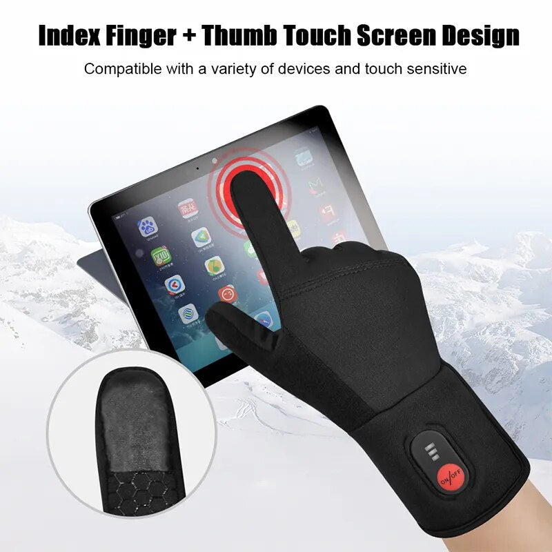 Manusi incalzite, SW04, electrice, poliester, 3 niveluri, negru - eMAG.ro