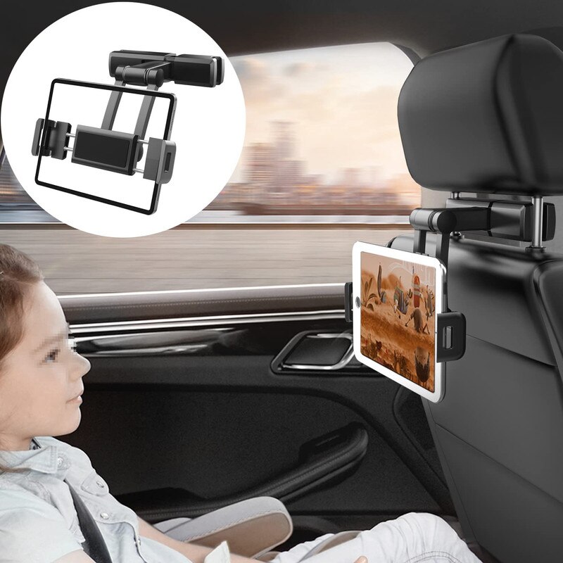 Suport auto tetiera pentru tableta si telefon, Cafuneplus®, Tablet ...